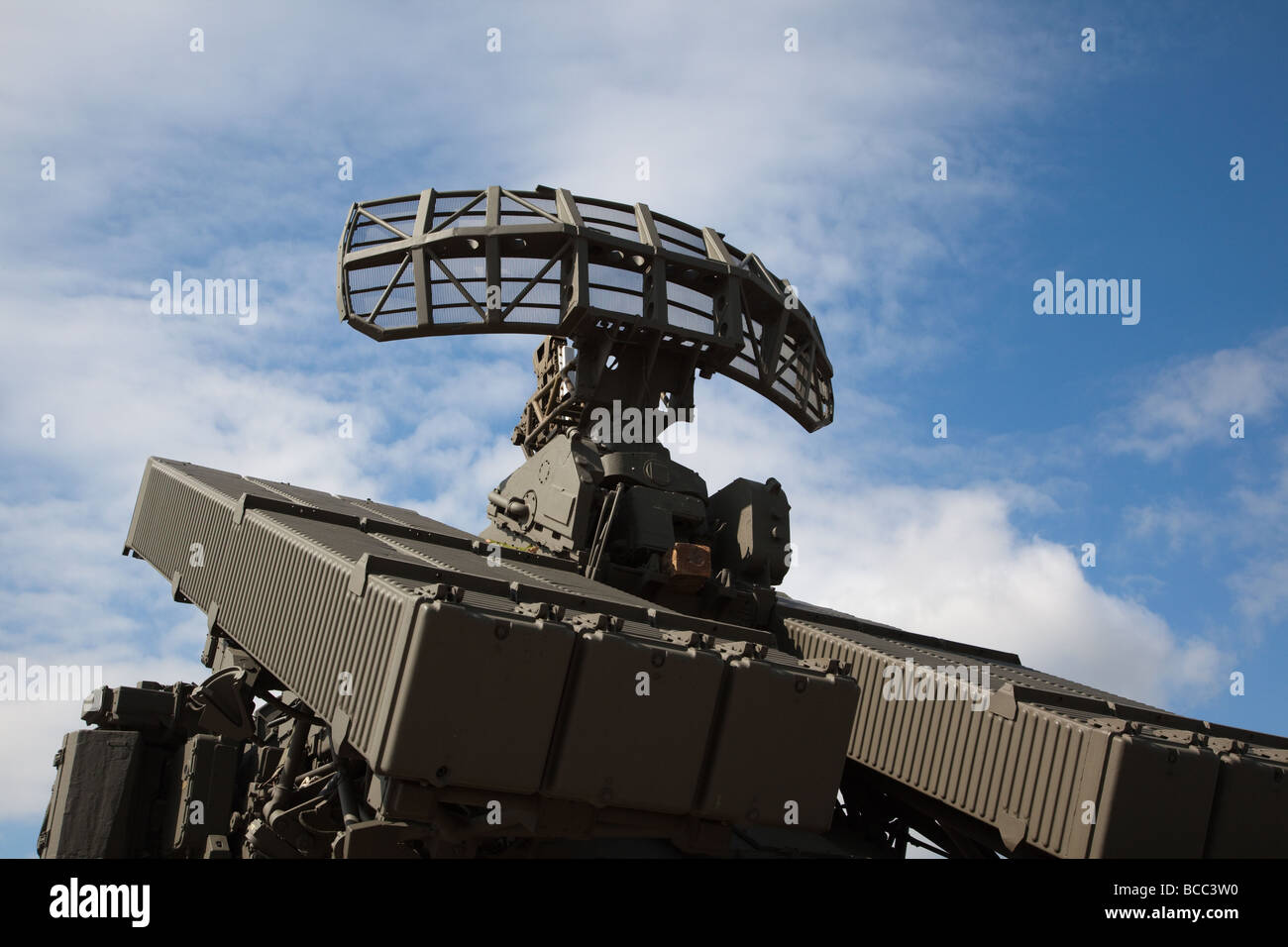 Military Mobile Radar Tracking Unit at an airfield in England Stock ...