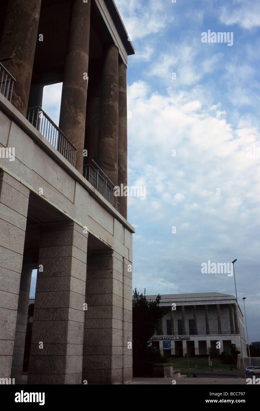 Museal buildings in Piazza Guglielmo Marconi in Rome Stock Photo - Alamy
