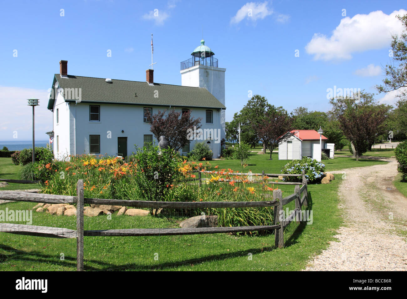 Horton Point Lighthouse, north shore of Long Island, NY USA Stock Photo ...