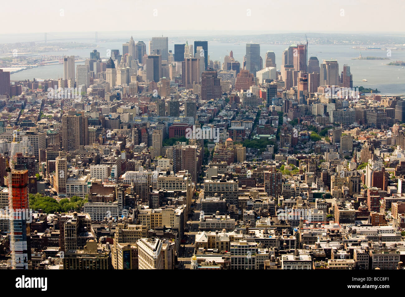 Aerial panoramic view over upper Manhattan Stock Photo - Alamy Aerial panoramic view over upper Manhattan Stock Photo - Alamy