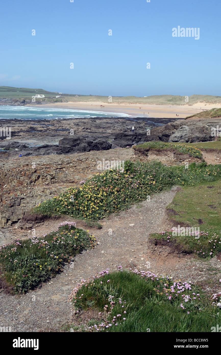 Constantine bay Cornwall England Stock Photo - Alamy
