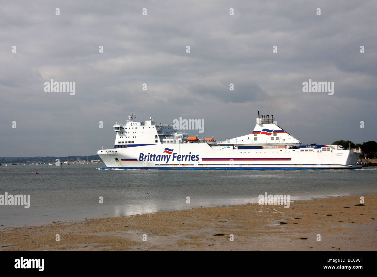 Brittany Ferries vessel CONTENTIN entering Poole harbour Stock Photo ...