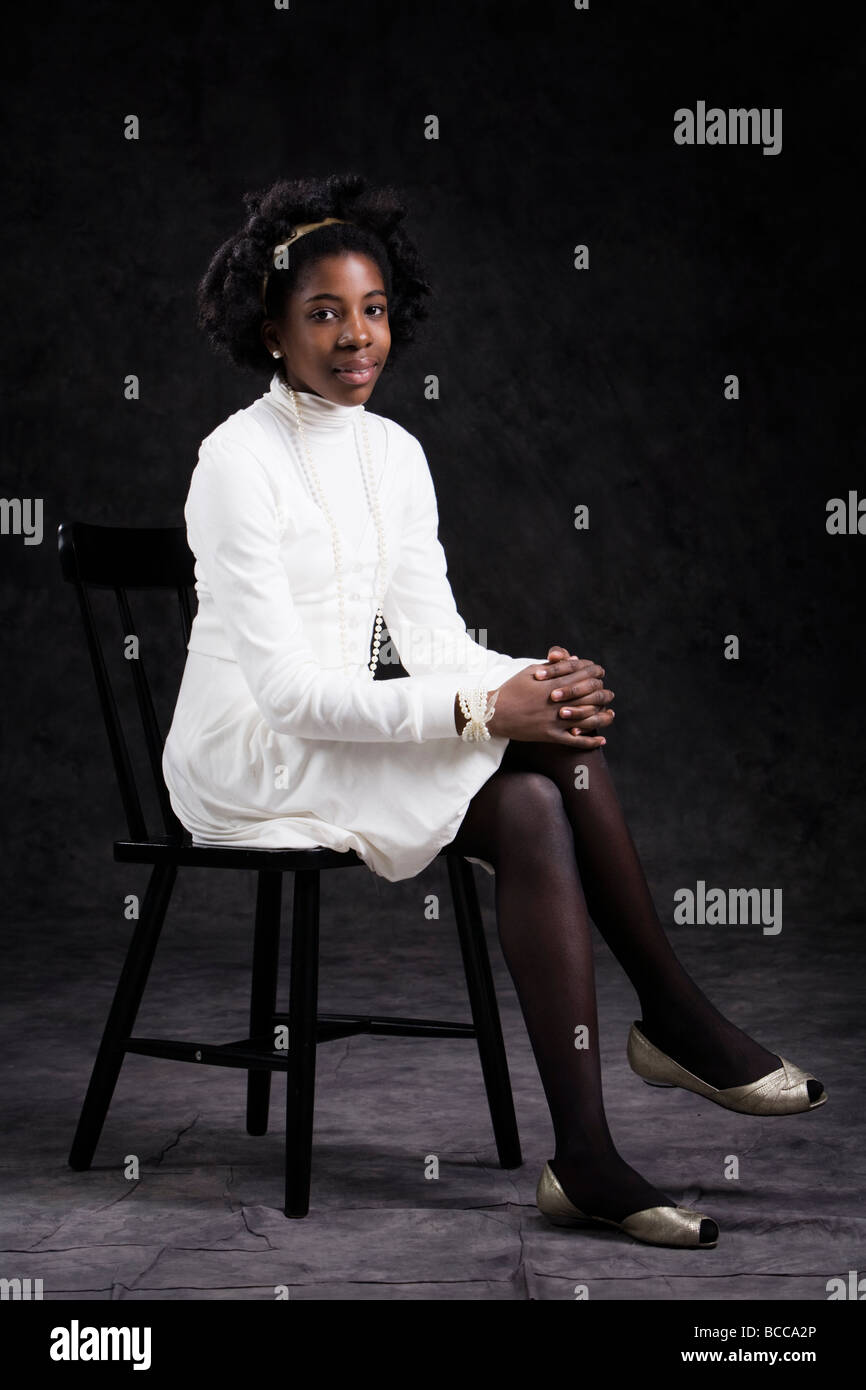 Teenage girl ready for her confirmation Stock Photo - Alamy