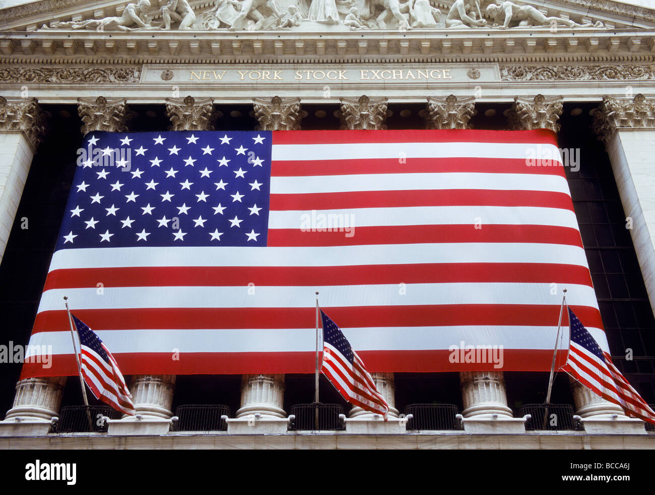 Wall Street The New York Stock Exchange historic landmark building in ...