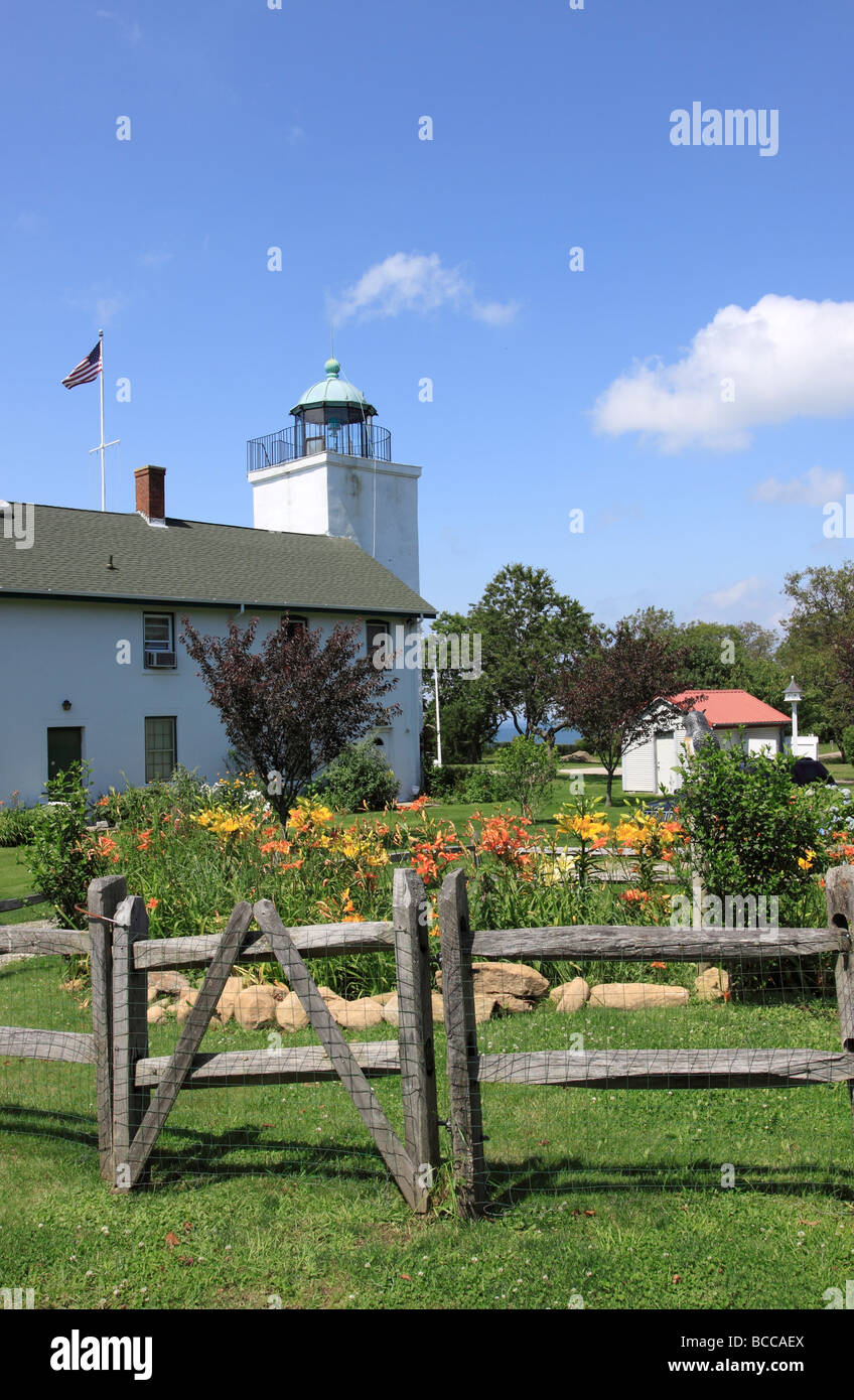 Horton Point Lighthouse, north shore of Long Island, NY USA Stock Photo ...