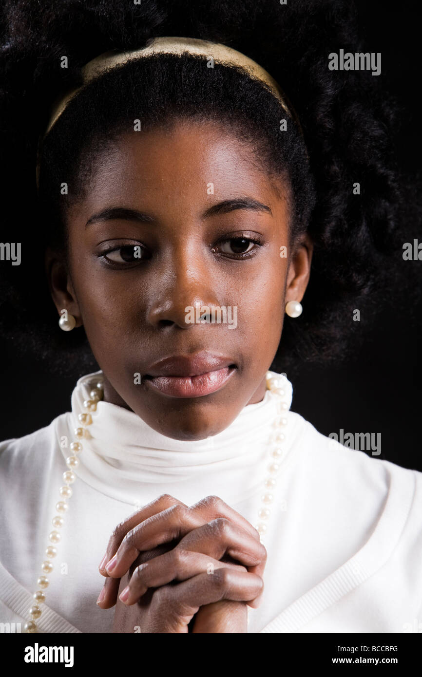 Teenage girl ready for her confirmation Stock Photo - Alamy