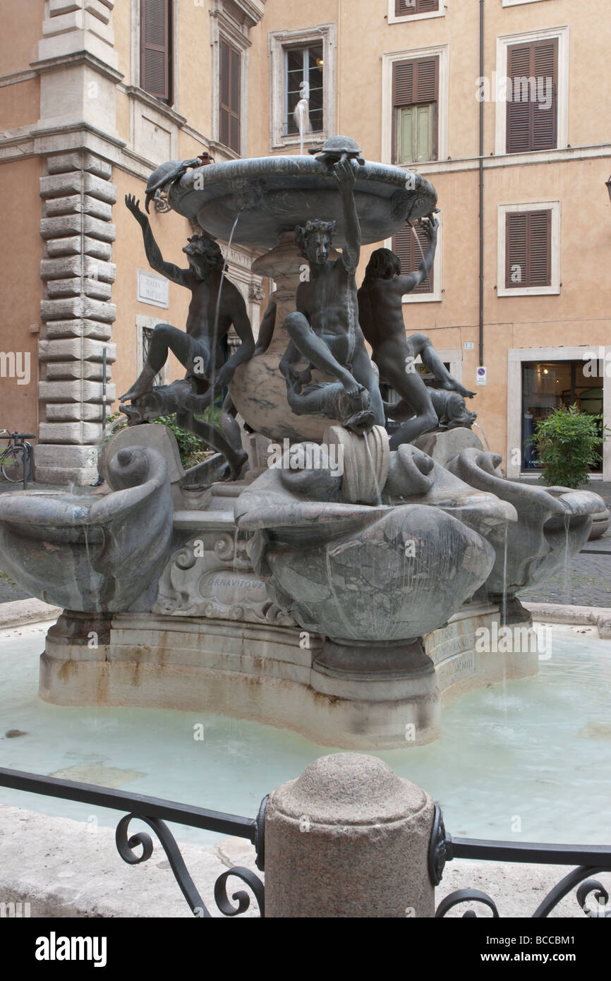 Fontana delle Tartarughe in Piazza Mattei in Rome Stock Photo - Alamy