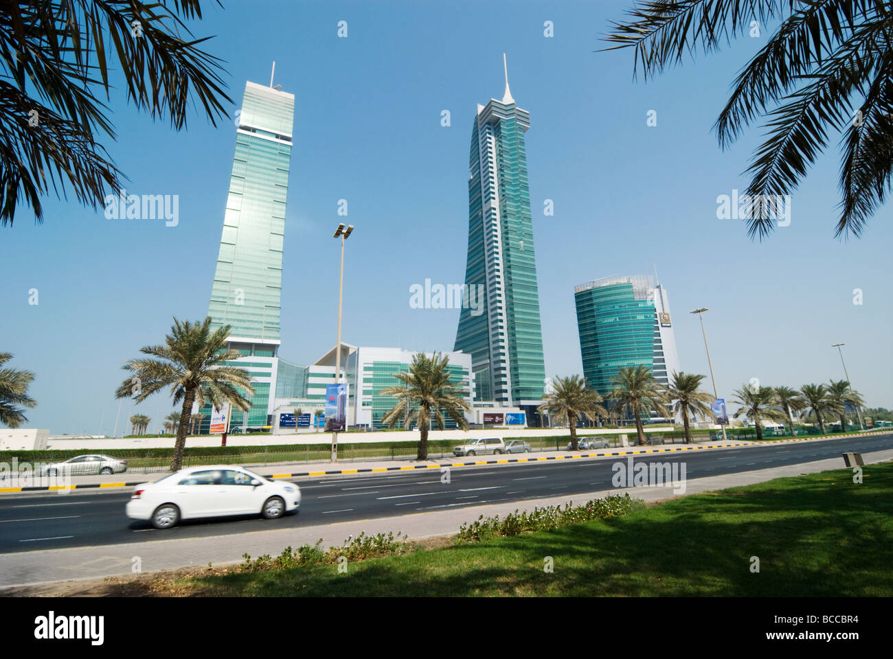 Modern trade center tower in Manama, Kingdom of Bahrain Stock Photo - Alamy