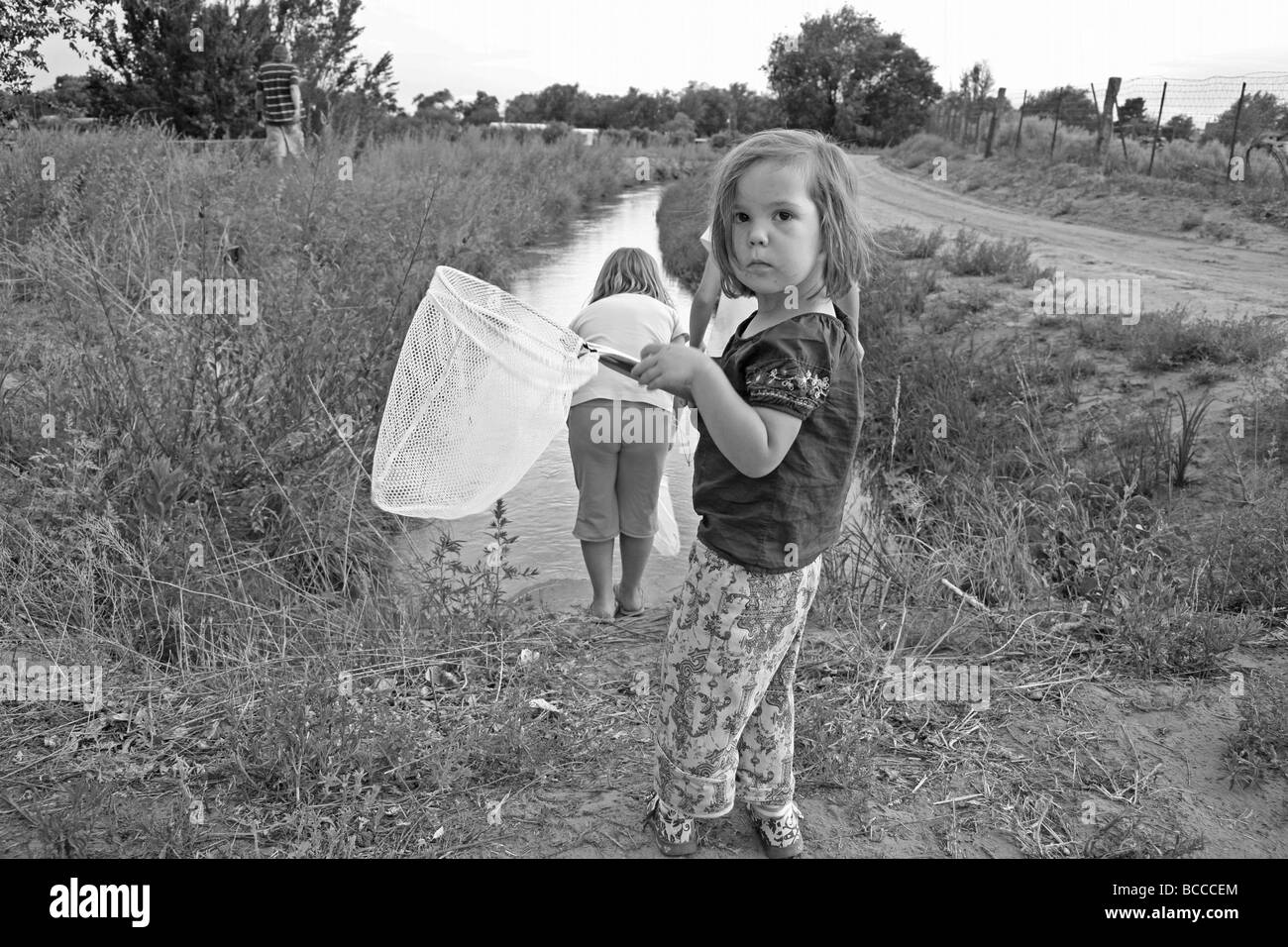 Stream children Black and White Stock Photos & Images - Alamy