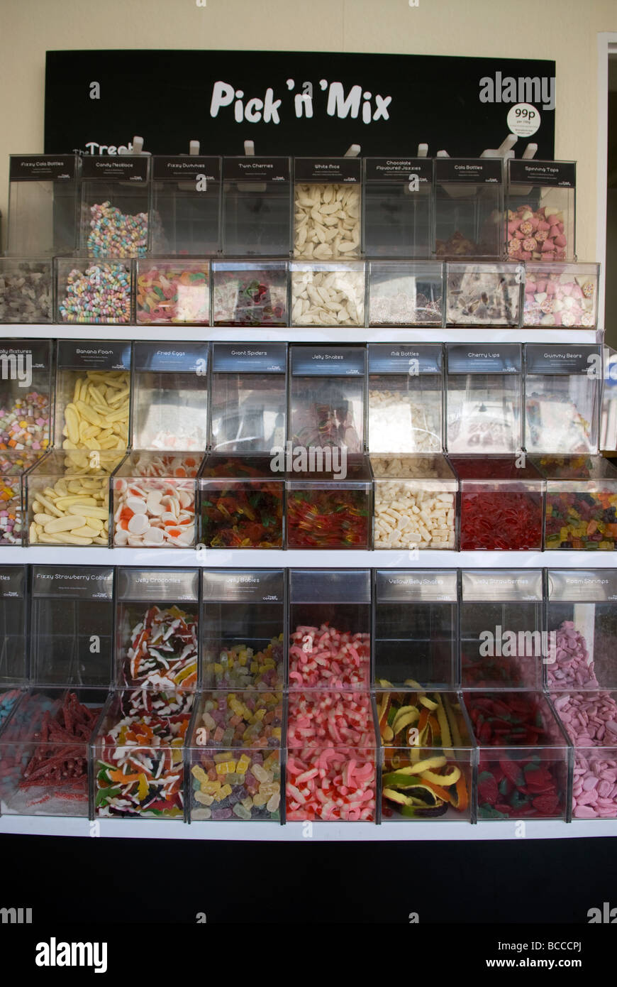 Pic 'n' Mix stand in a traditional sweet shop, Market Street, Alton ...