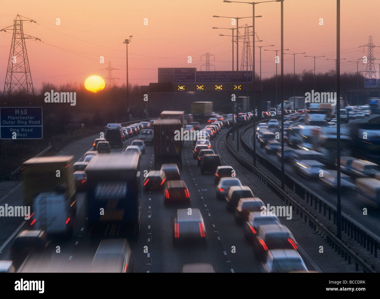 Traffic jam manchester hi-res stock photography and images - Alamy