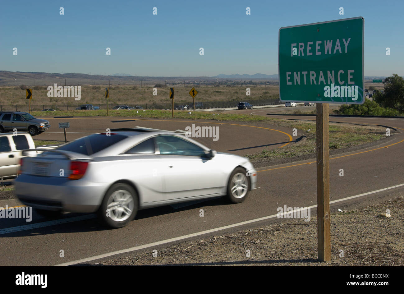 American freeway entrance hi-res stock photography and images - Alamy