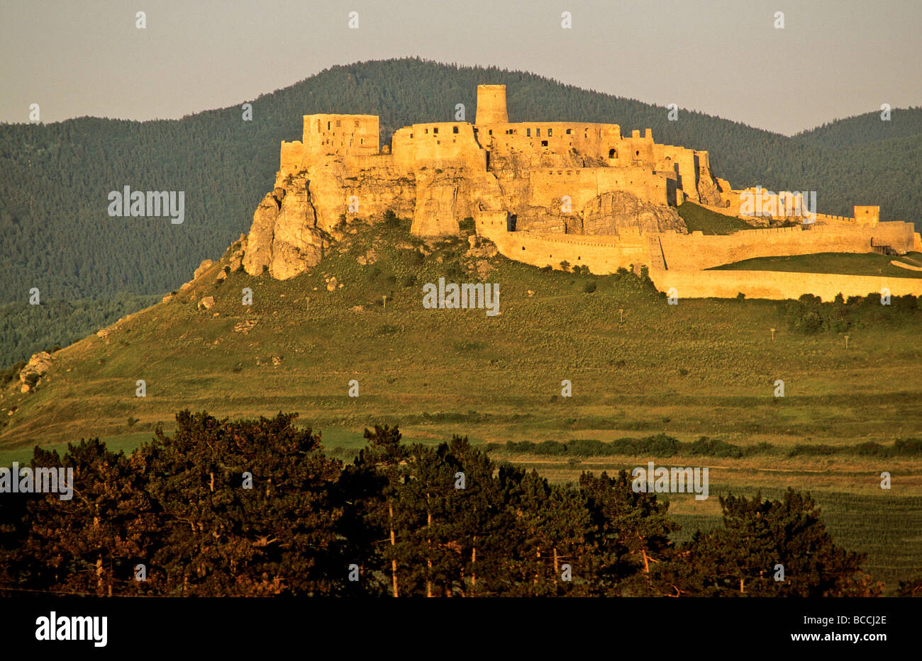 Slovakia, near Levoca, Zipser Burg, Spissky Hrad (Spis Castle Stock ...