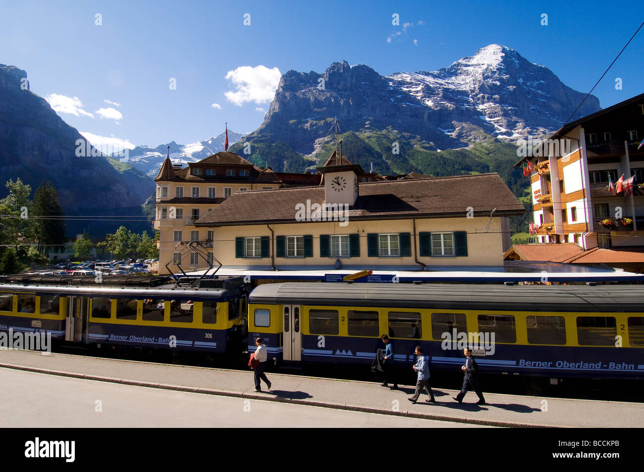 Switzerland, Canton of Bern, Bernese Oberland, Grindelwald, train ...
