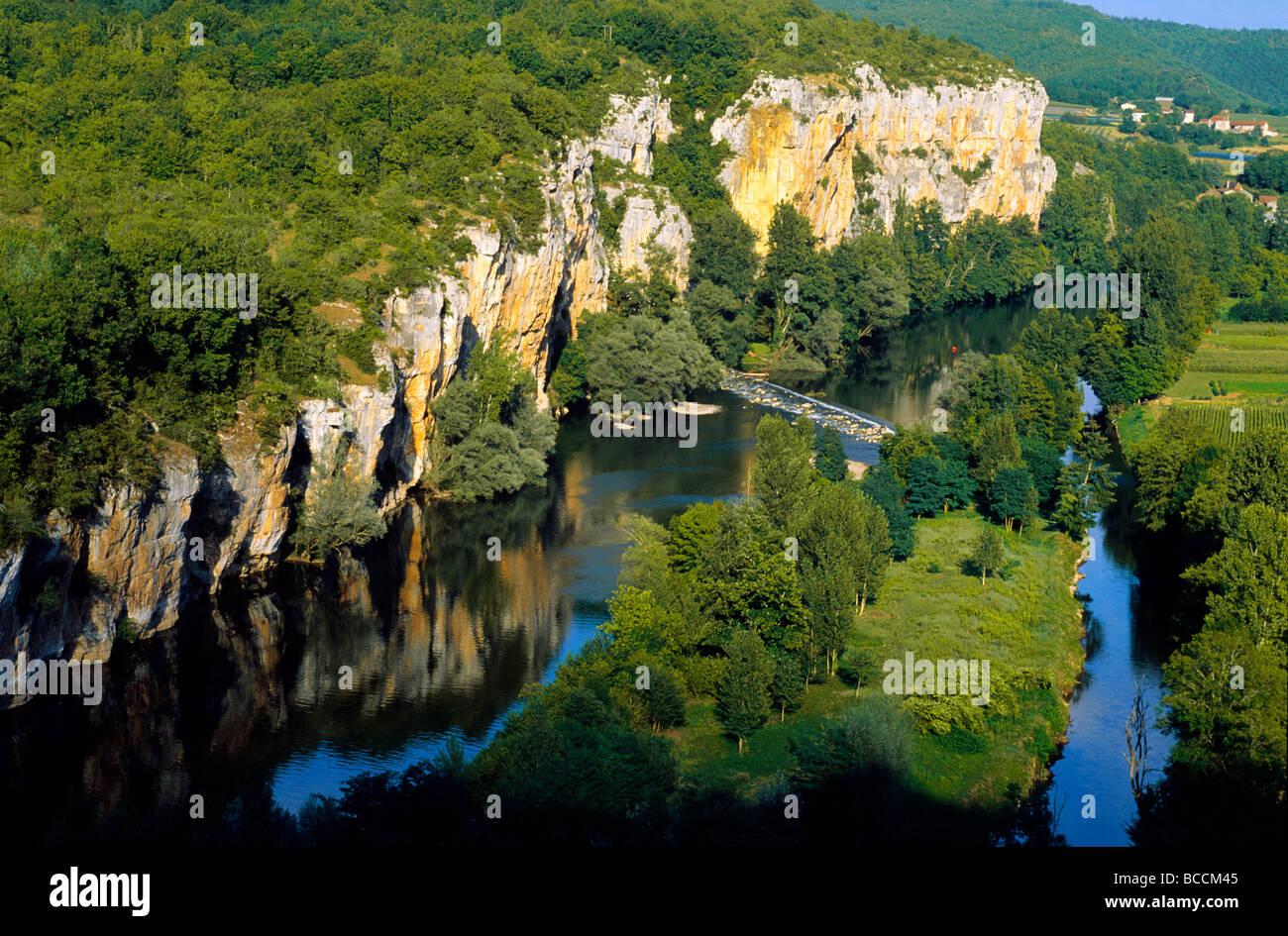 France, Lot, Lot river in the valley Stock Photo - Alamy