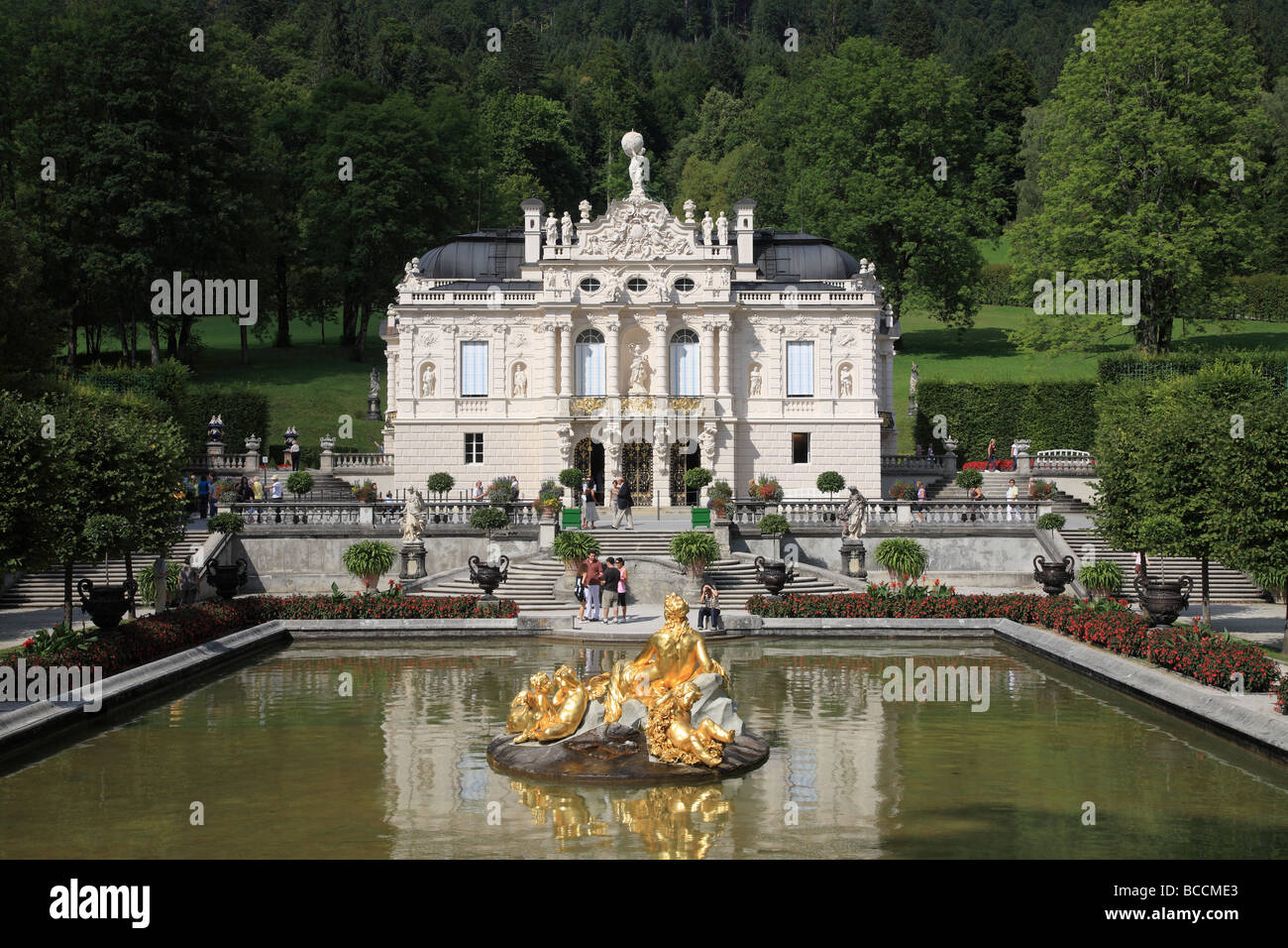 Linderhof Palace, Schloss Linderhof, built by King Ludwig 11 of Bavaria ...