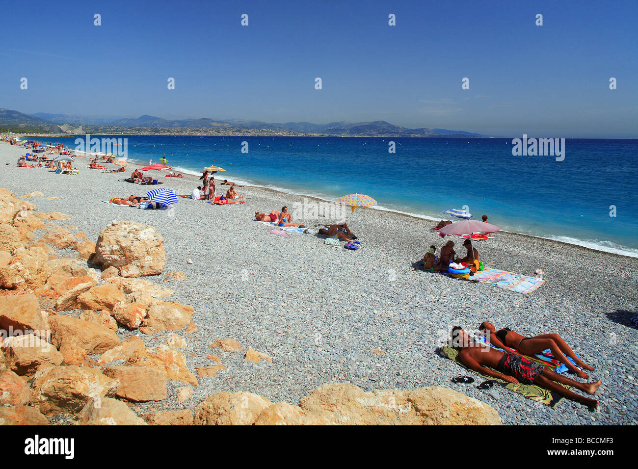 France, Aples Maritimes, Antibes, Fort Carre beach Stock Photo - Alamy