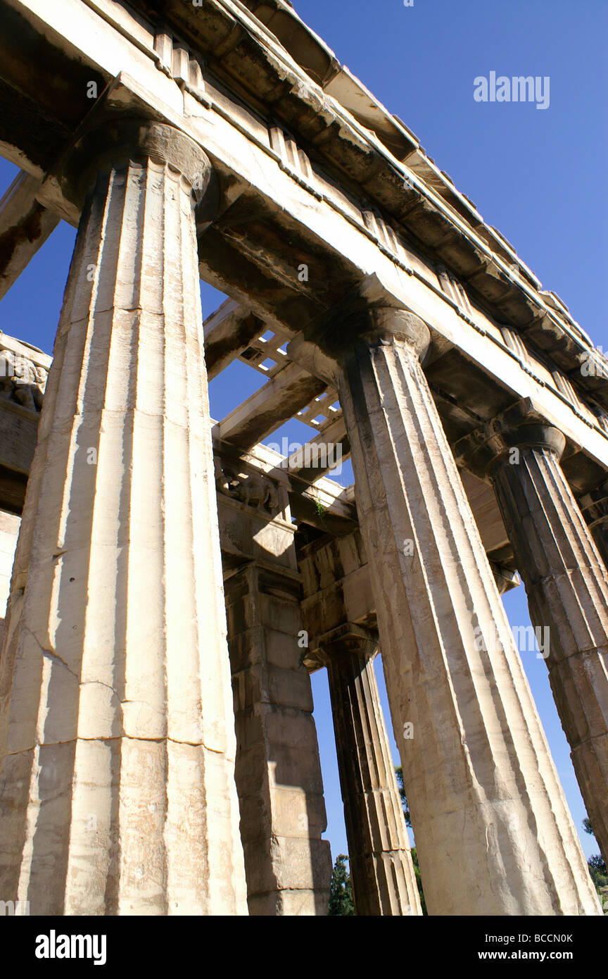 Doric columns of the Parthenon in the Acropolis of Athens, Greece Stock Photo - Alamy