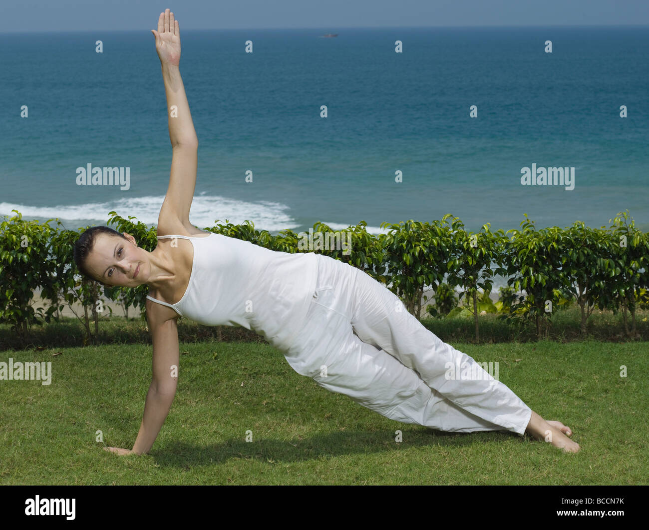 Girl doing fitness on Cut Out Stock Images & Pictures - Alamy