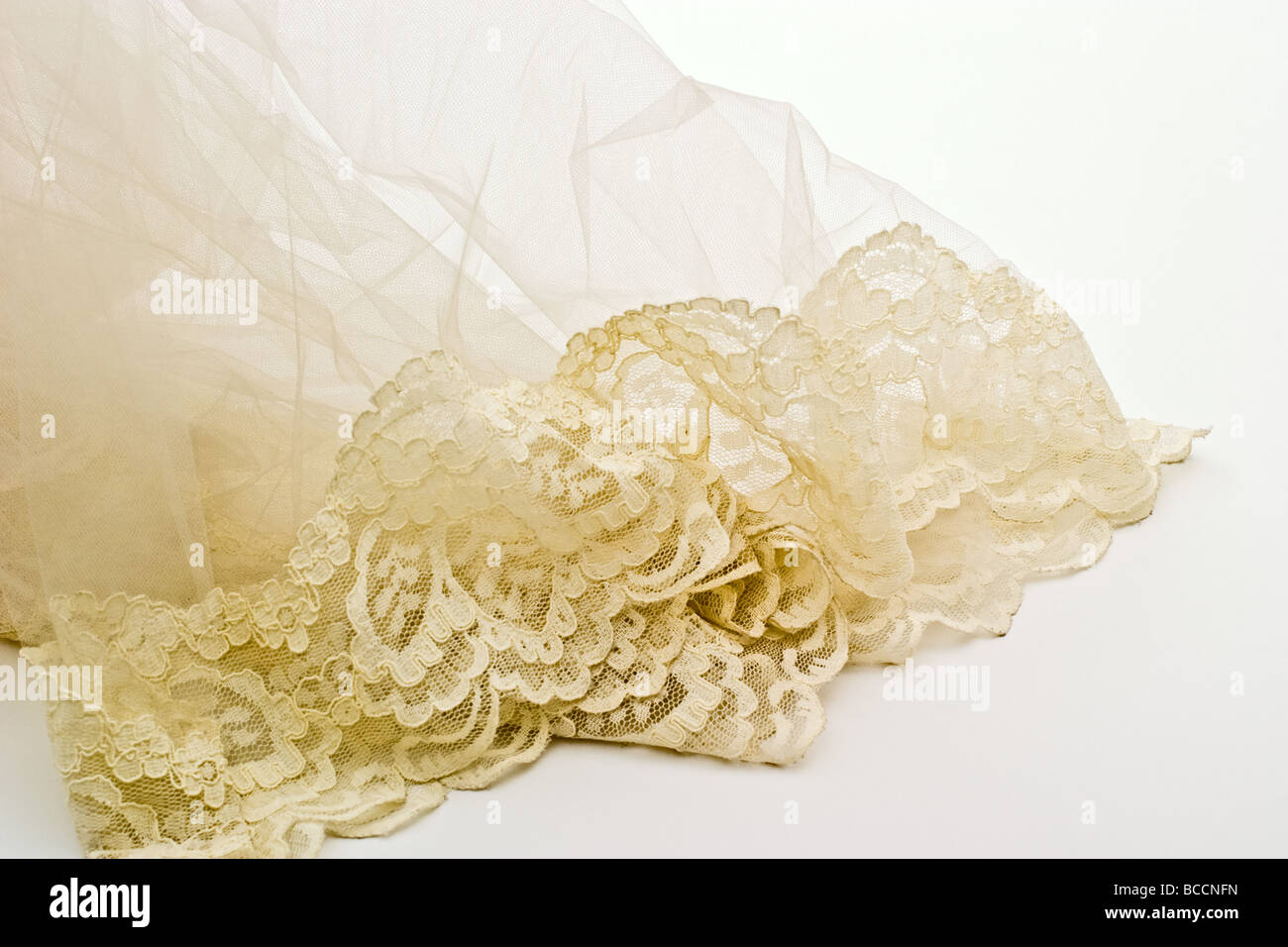 White lace on a white background Stock Photo - Alamy