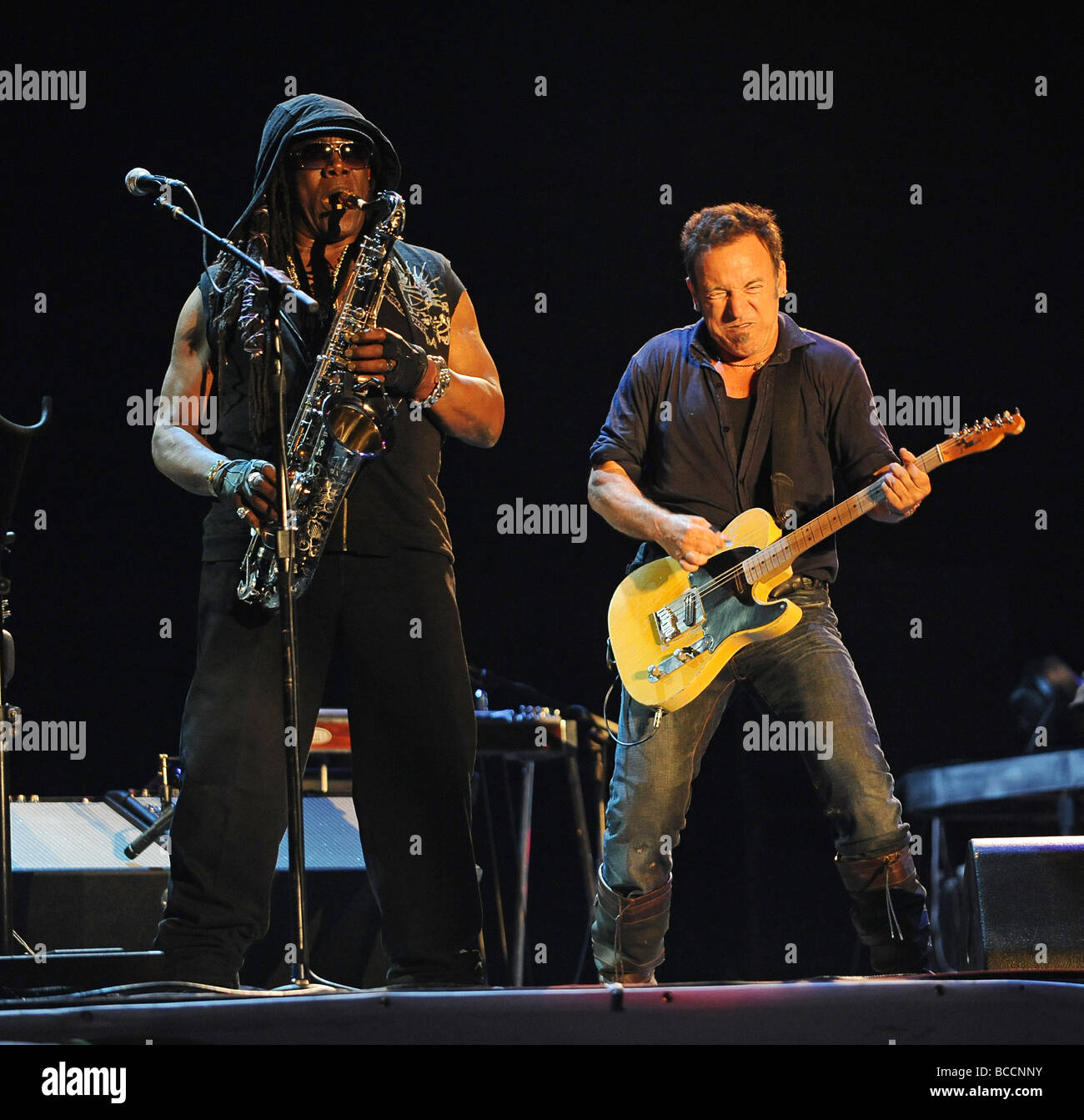 Bruce Springsteen and the E Street band glastonbury 2009 Stock Photo ...