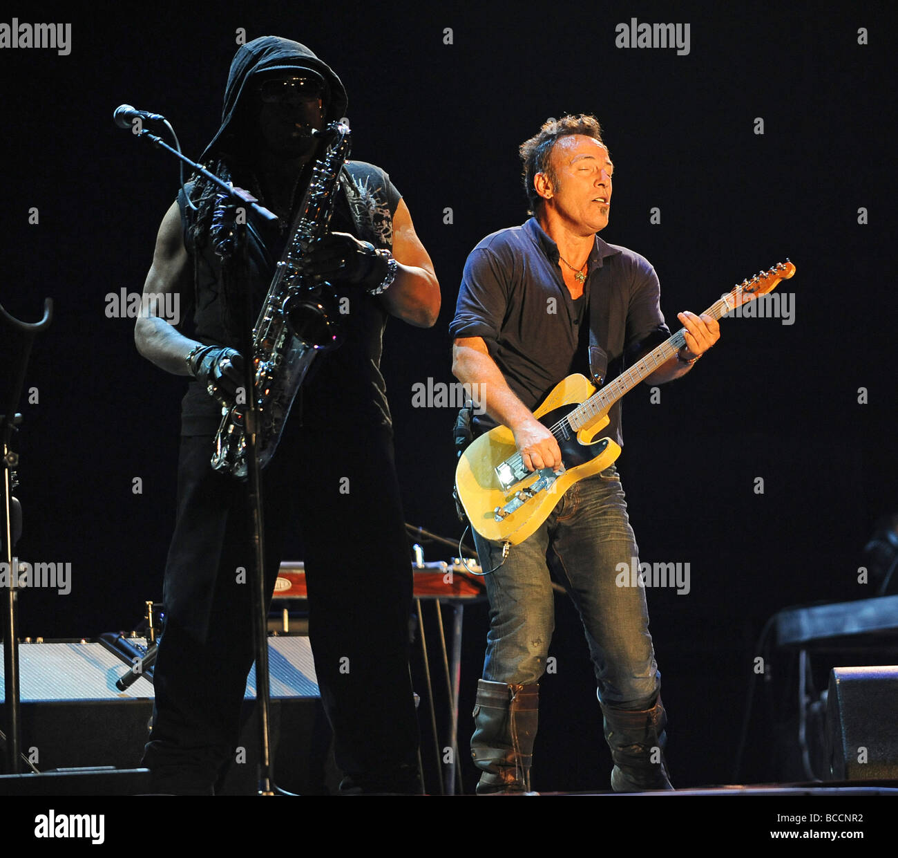 Bruce Springsteen and the E Street band glastonbury 2009 Stock Photo ...