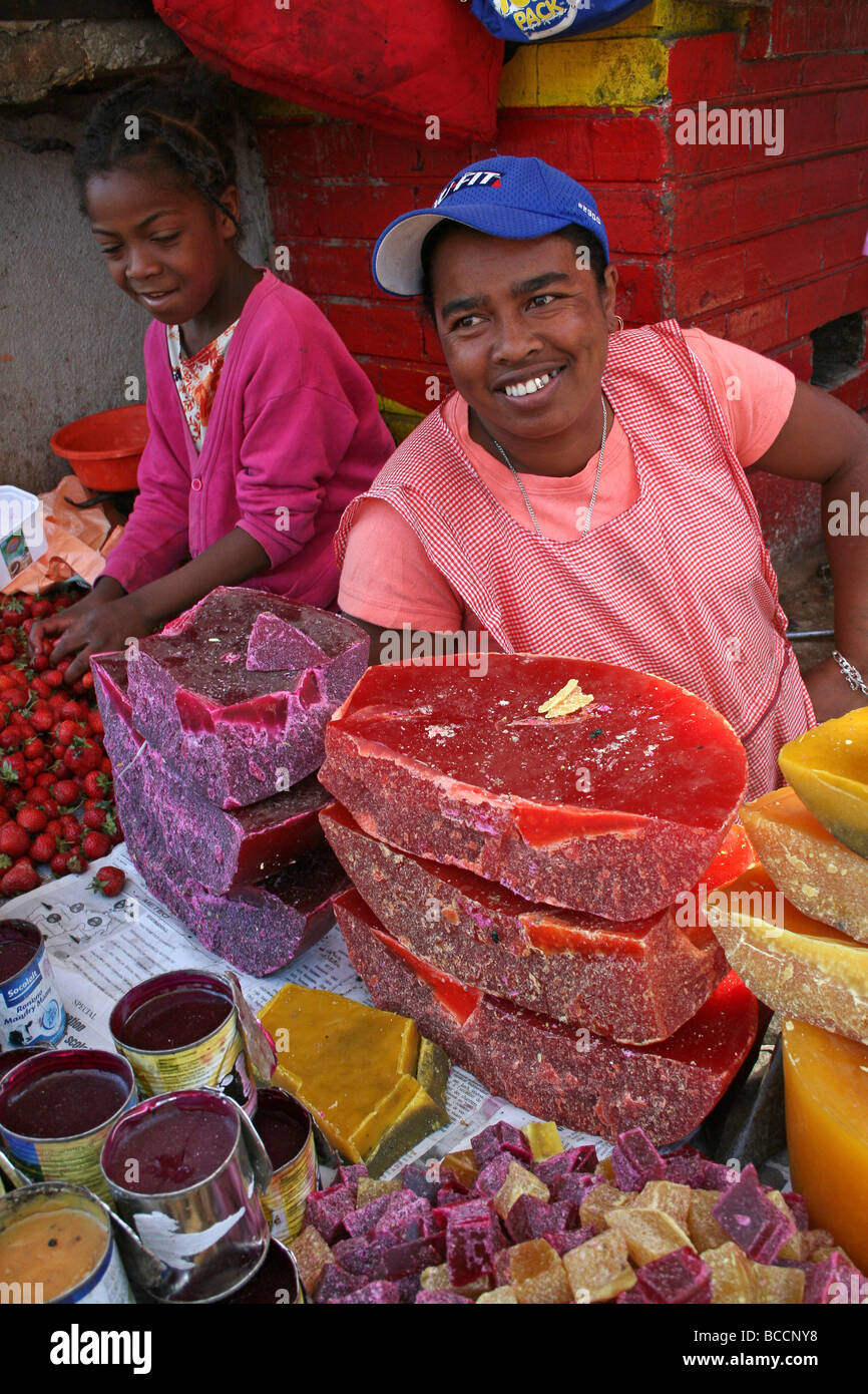 Madagascan Sweet Sellers In Antananarivo Market, Madagascar Stock Photo ...