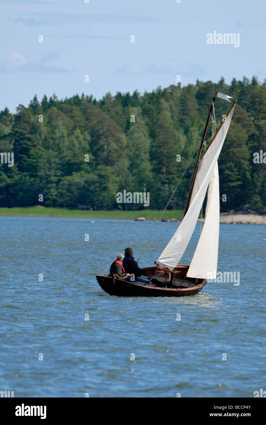 A small ship race, a traditional wooden sailing boats race in the ...