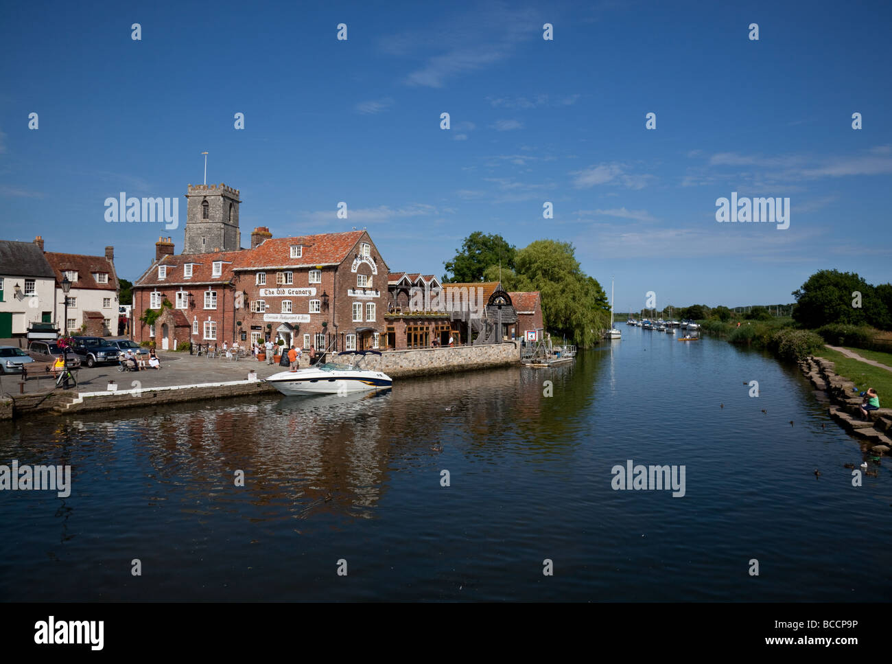 Wareham Quay and the Rver Frome at Wareham, Dorset, England Stock Photo ...