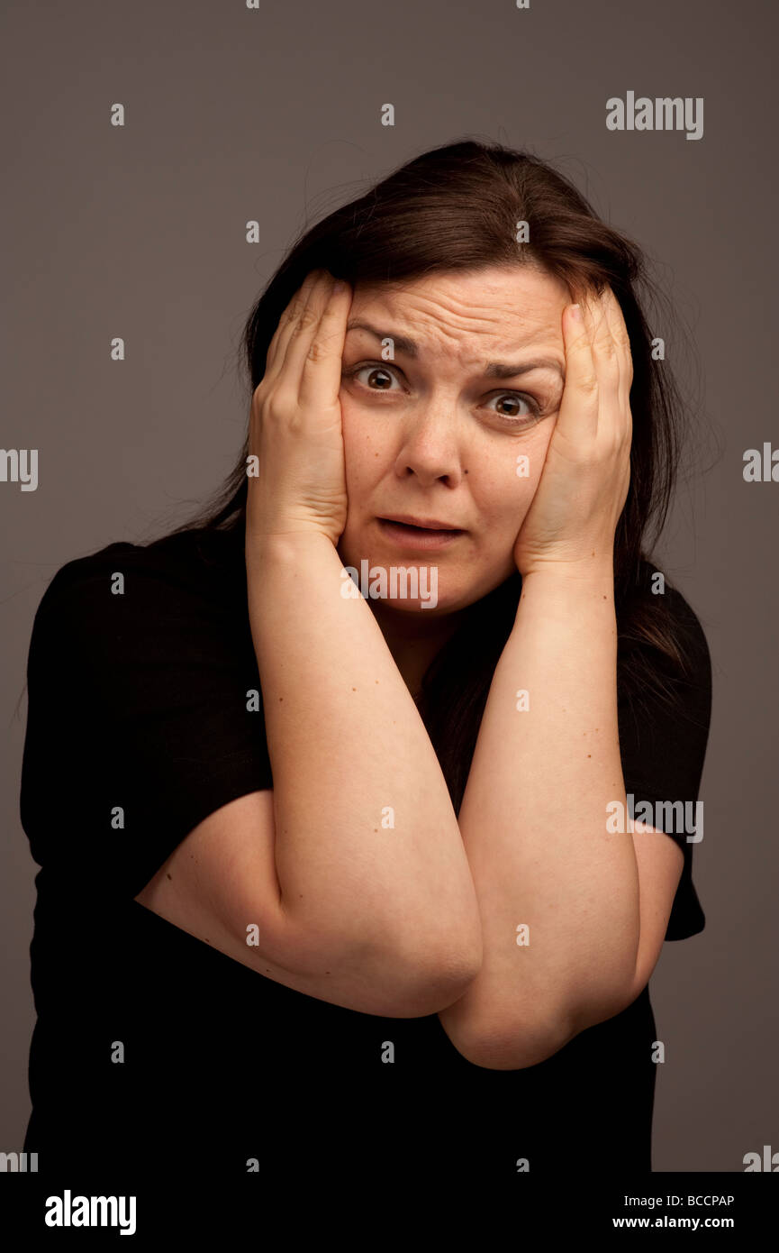 Tormented anxious horrified hi-res stock photography and images - Alamy