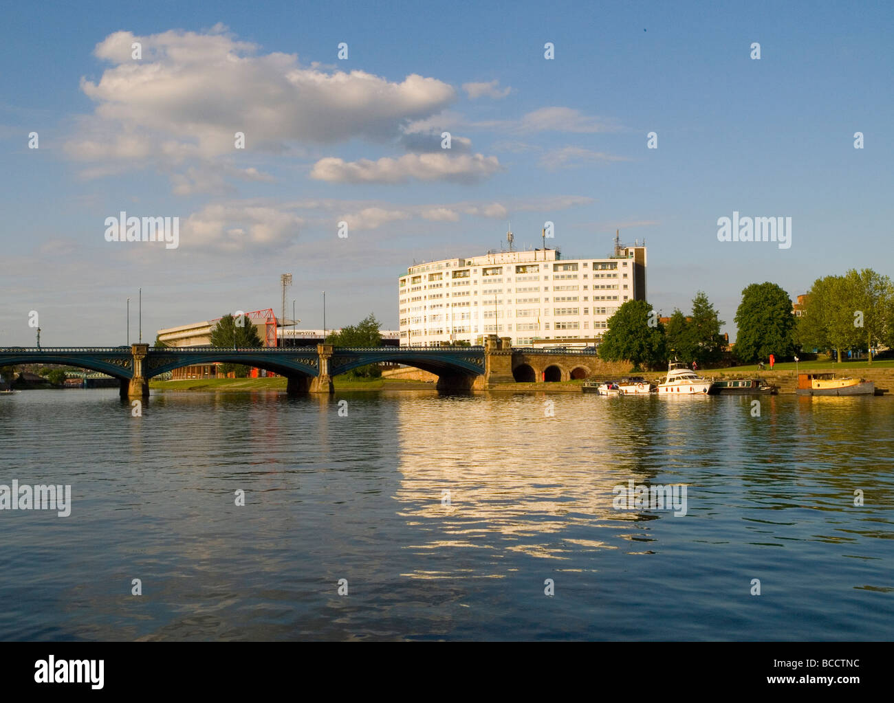 A view of Trent Bridge and the River Trent in Nottingham ...