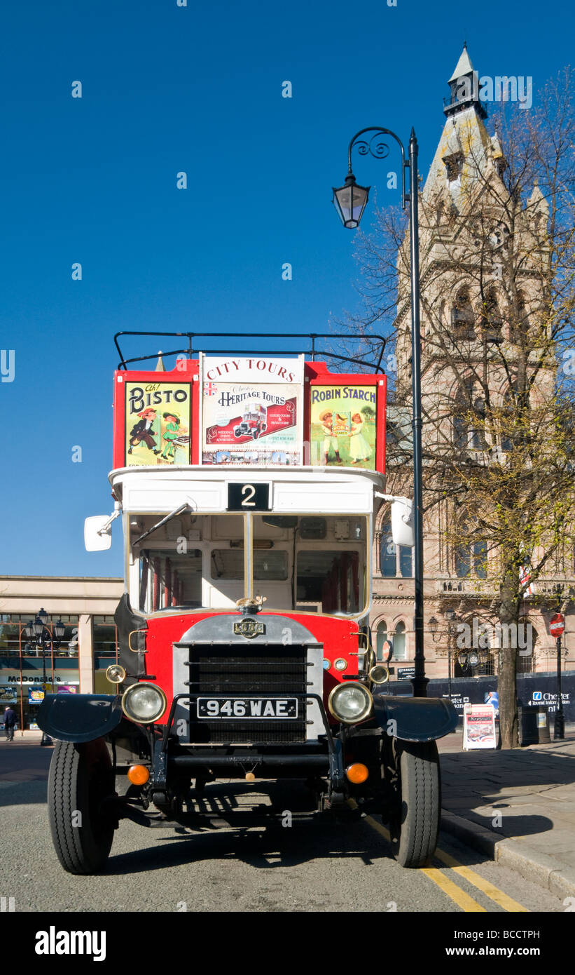 Chester Heritage Tours Tour Bus & Chester Town Hall, Chester, Cheshire ...