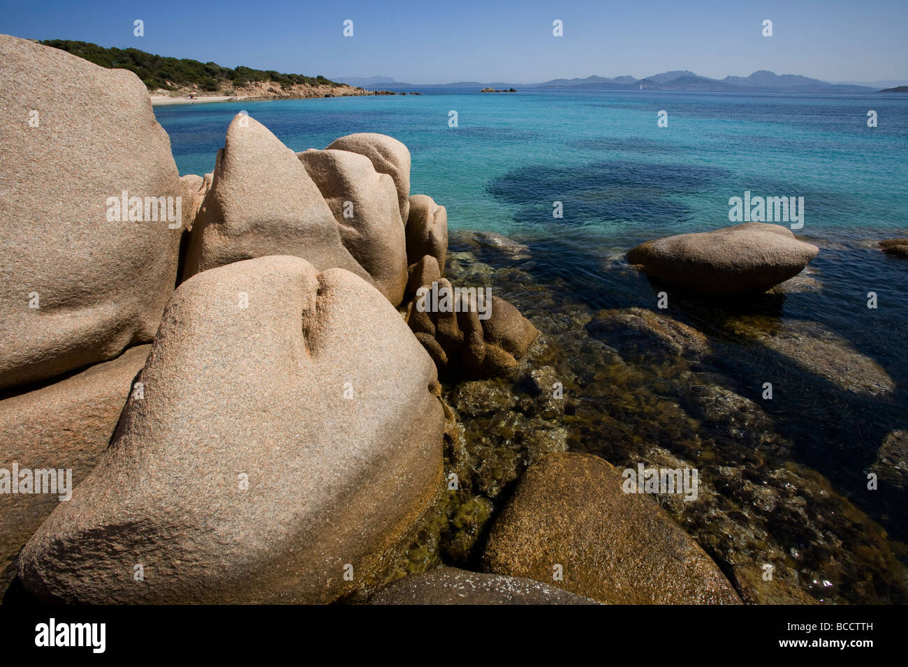Large rocks at Capriccioli beach, Sardinia Stock Photo - Alamy