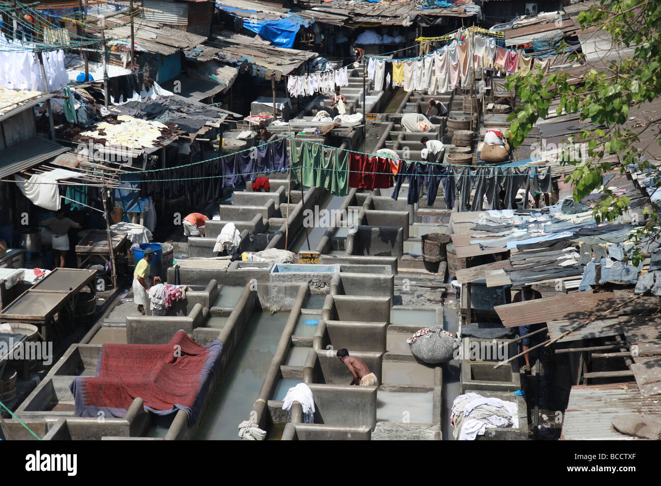 Dhobi Ghat open air laundry, Mumbai, India Stock Photo - Alamy