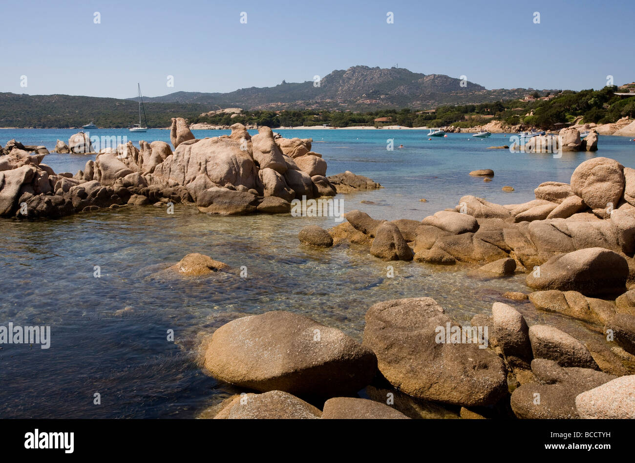Large rocks at Capriccioli beach, Sardinia Stock Photo - Alamy