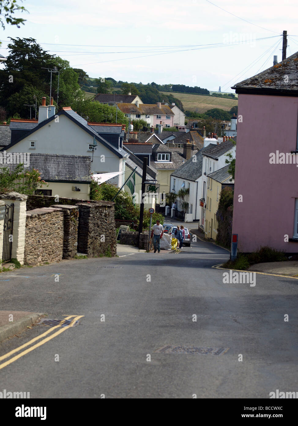 A street at Stoke Fleming,Dartmouth,Devon Stock Photo - Alamy