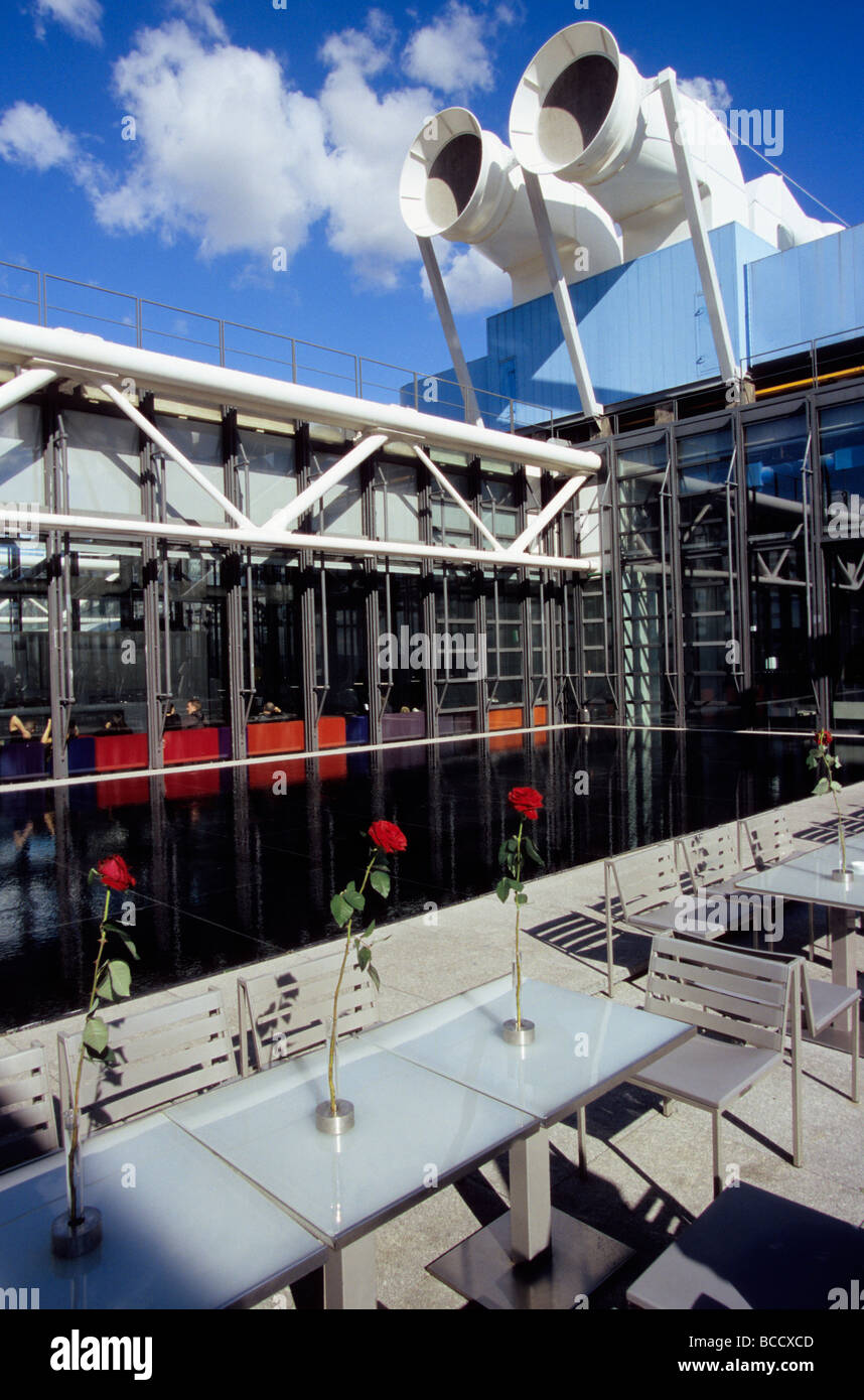 France, Paris, Centre Georges Pompidou, Le Georges cafe and restaurant ...