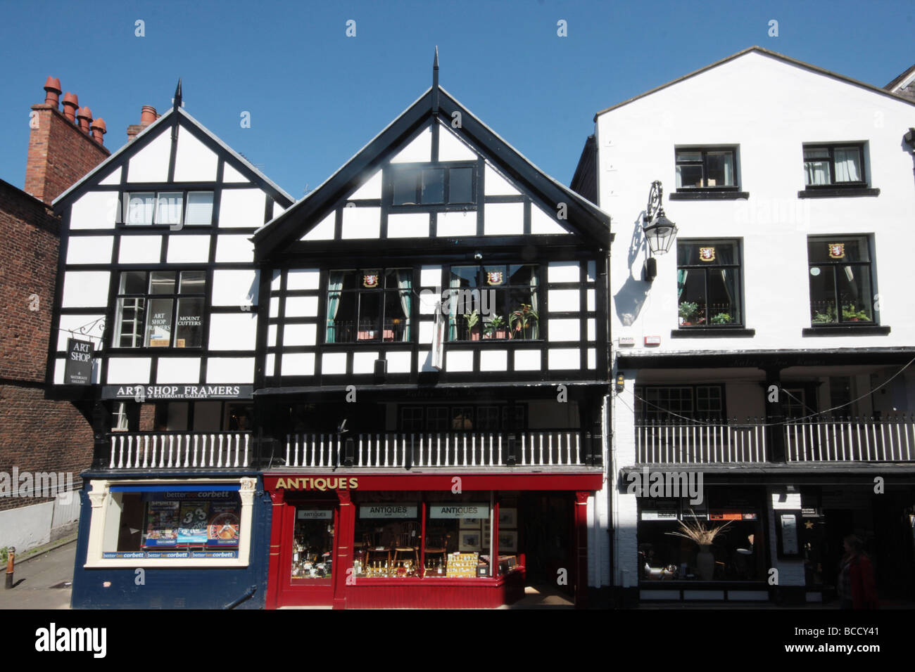 Street scene in Chester Stock Photo - Alamy
