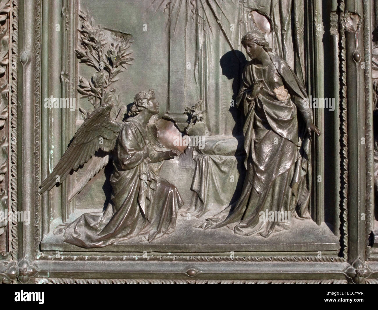 Bronze door Milan cathedral Milan Italy Stock Photo - Alamy