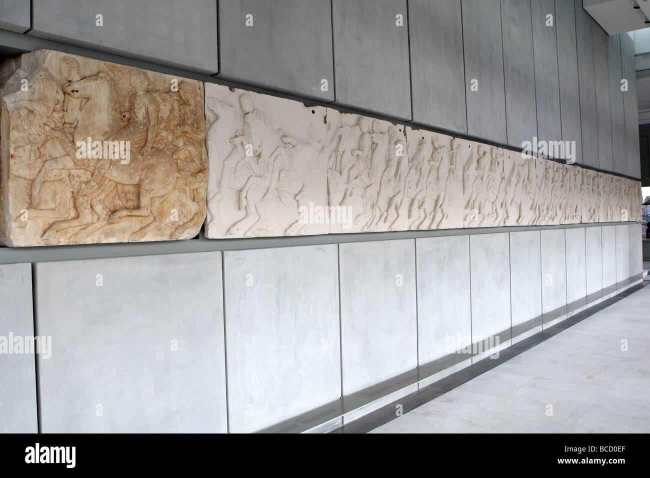 the missing marbles in the new Acropolis museum in Athens Greece Stock ...