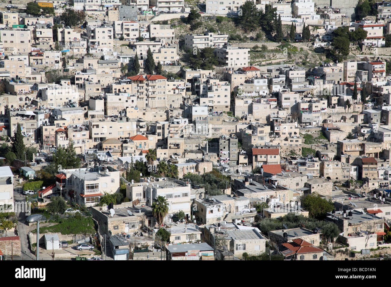 The Palestinian neighbourhood of Silwan in East Jerusalem Stock Photo ...