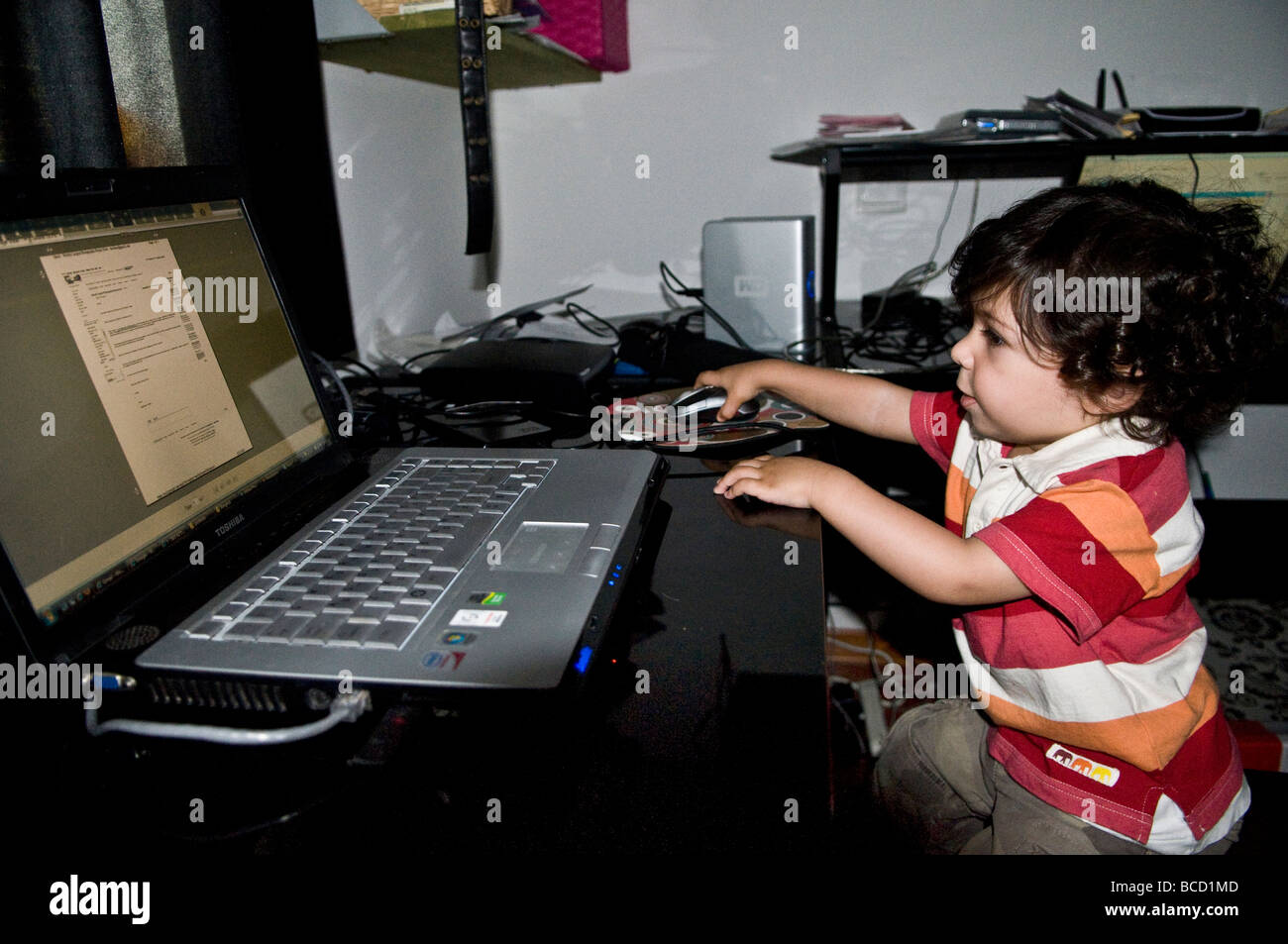 Baby computer skills hi-res stock photography and images - Alamy