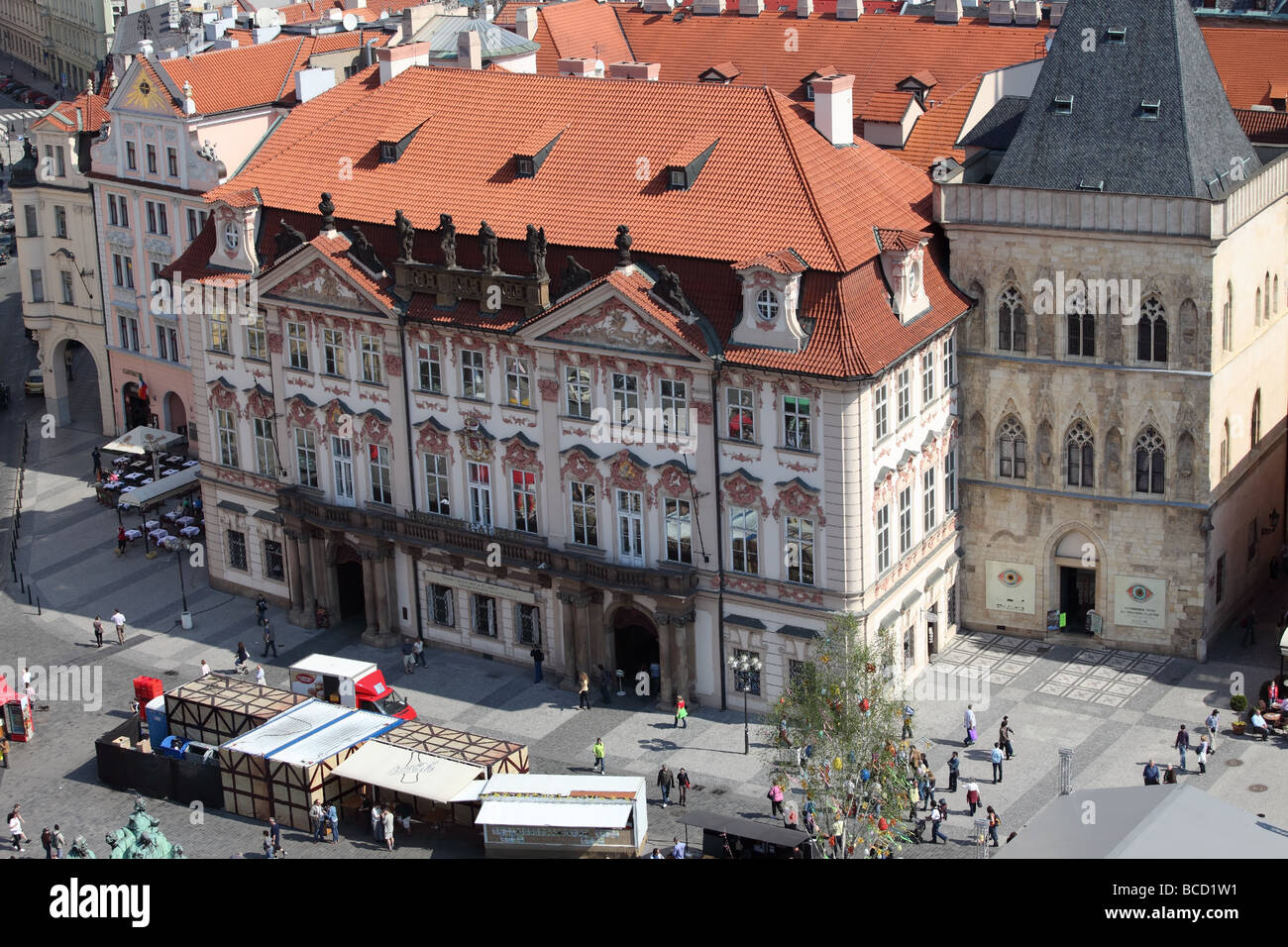 Kinsky Palace in Old Town Square, Prague, Czech Republic Stock Photo ...