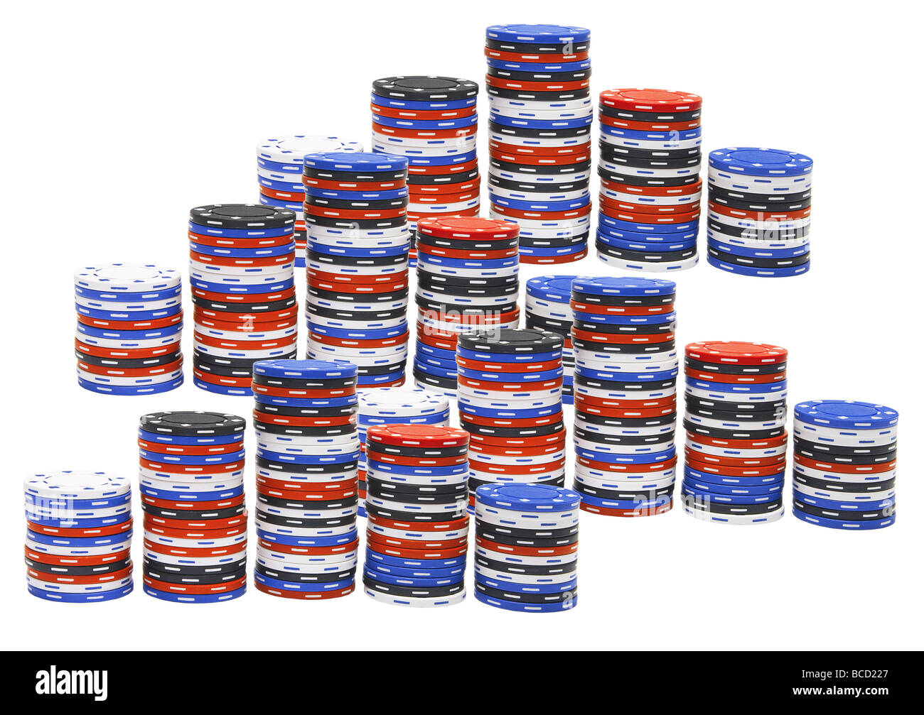 Stacks of Poker Chips Stock Photo - Alamy