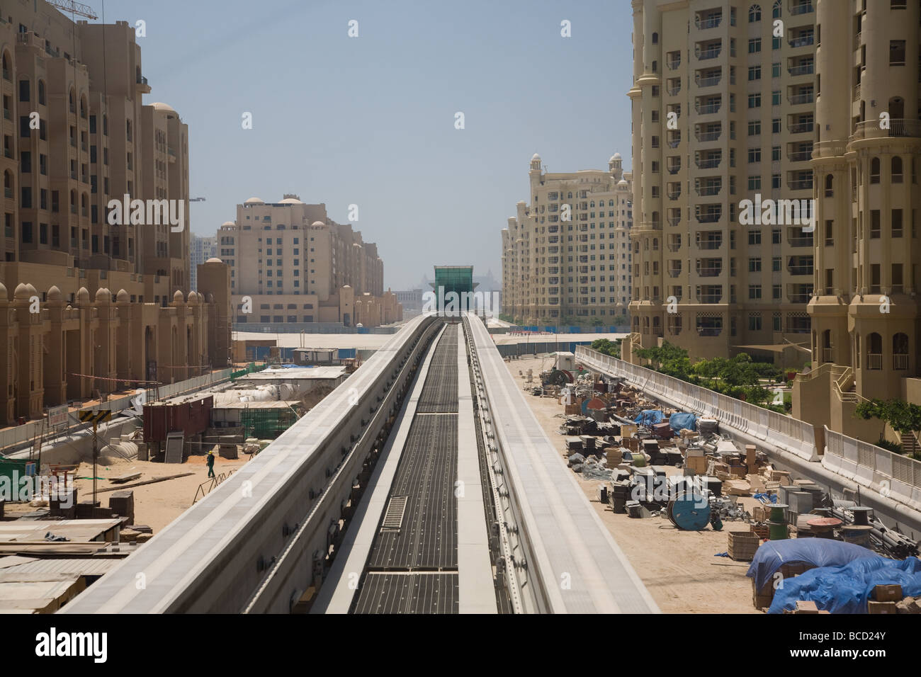 Dubai Palm Jumeirah Monorail Train and Track UAE Stock Photo - Alamy
