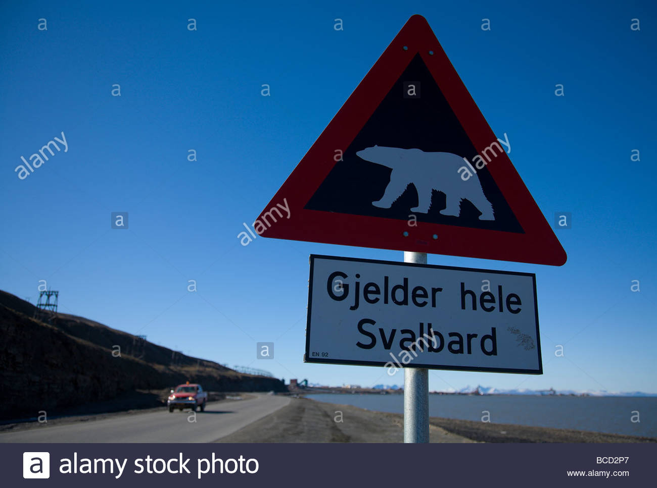 Polar Bear Crossing Sign