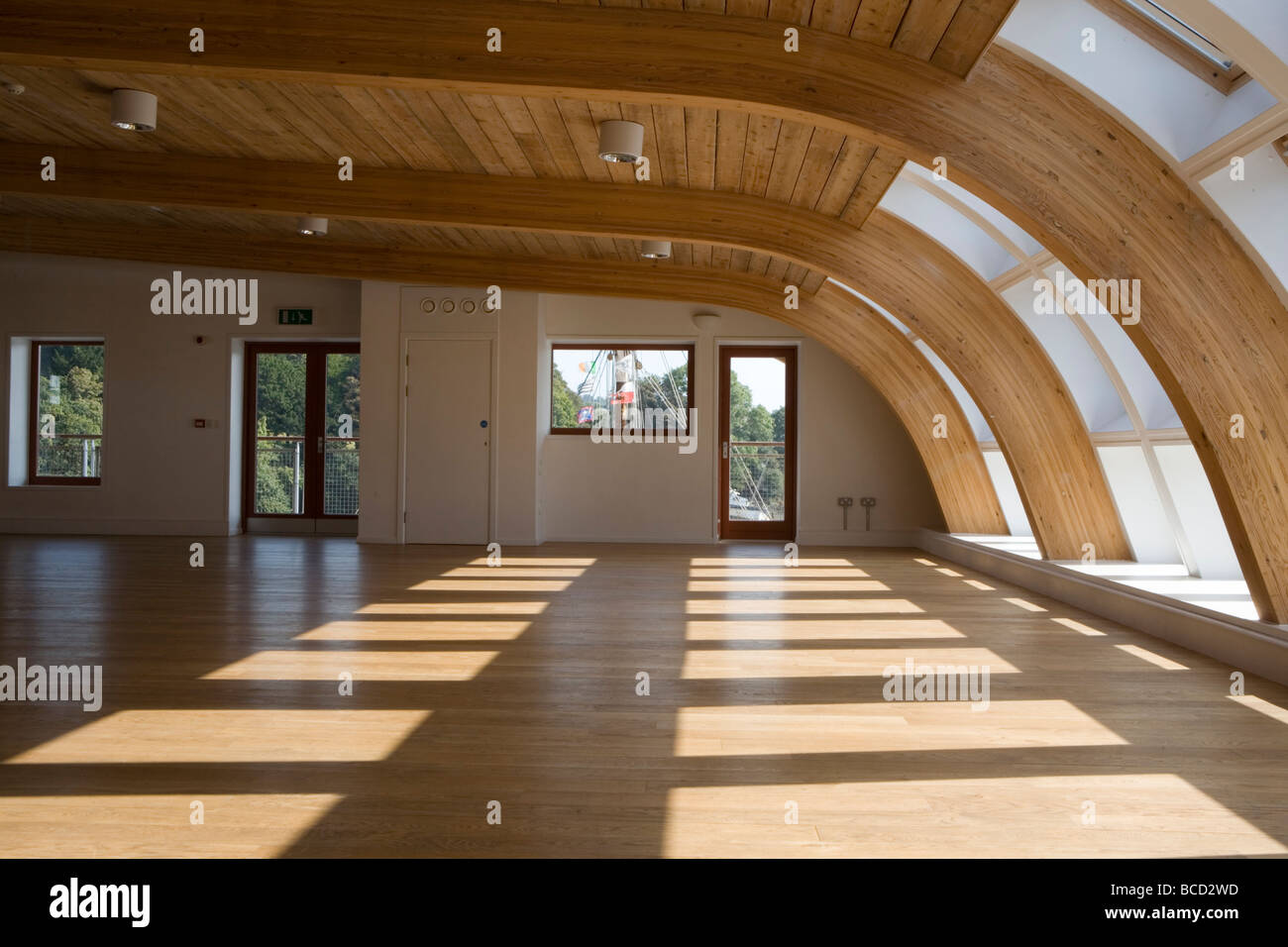 Zedshed community hall space Stock Photo - Alamy