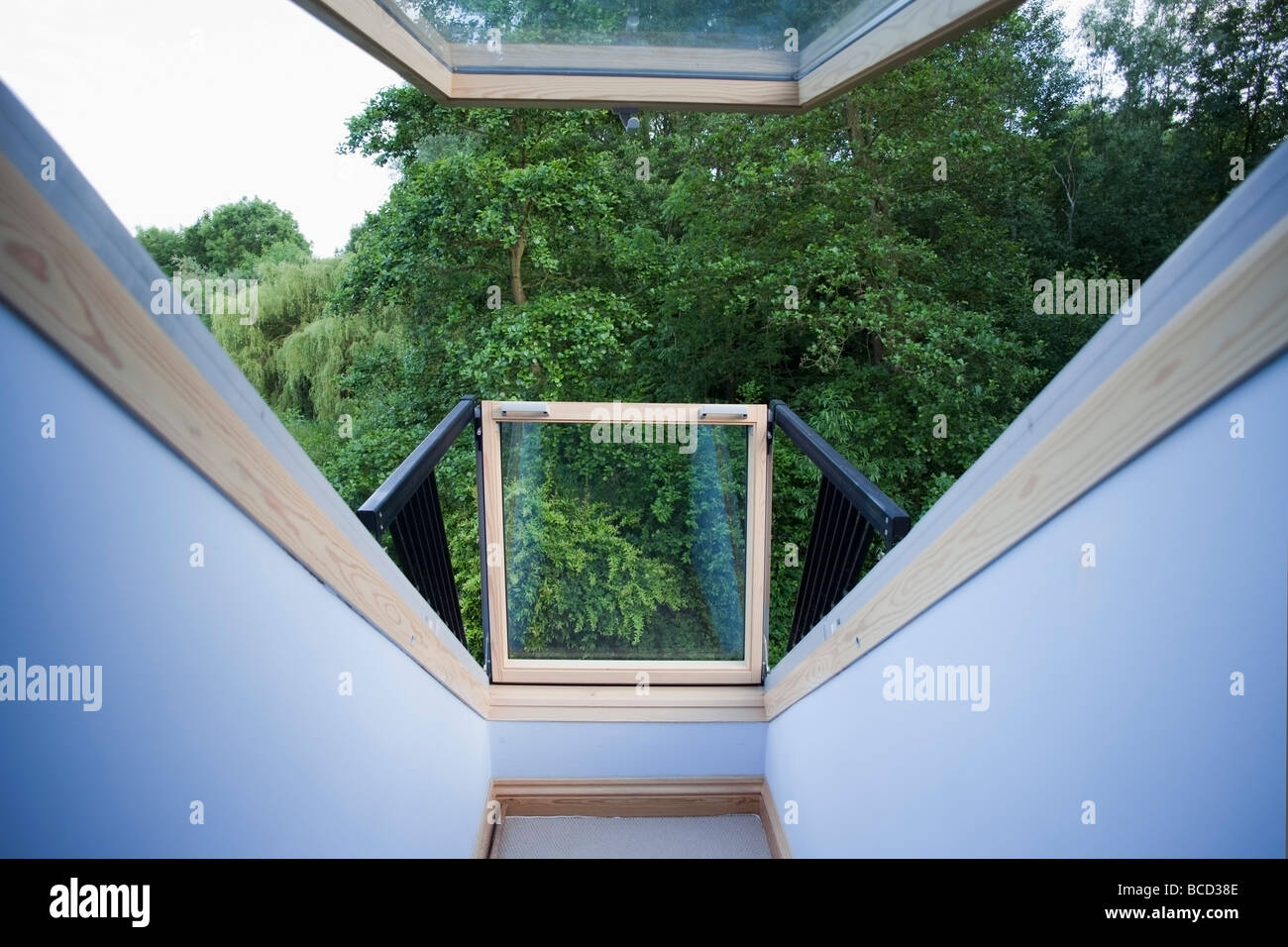 Windows in the roof of a house Stock Photo - Alamy