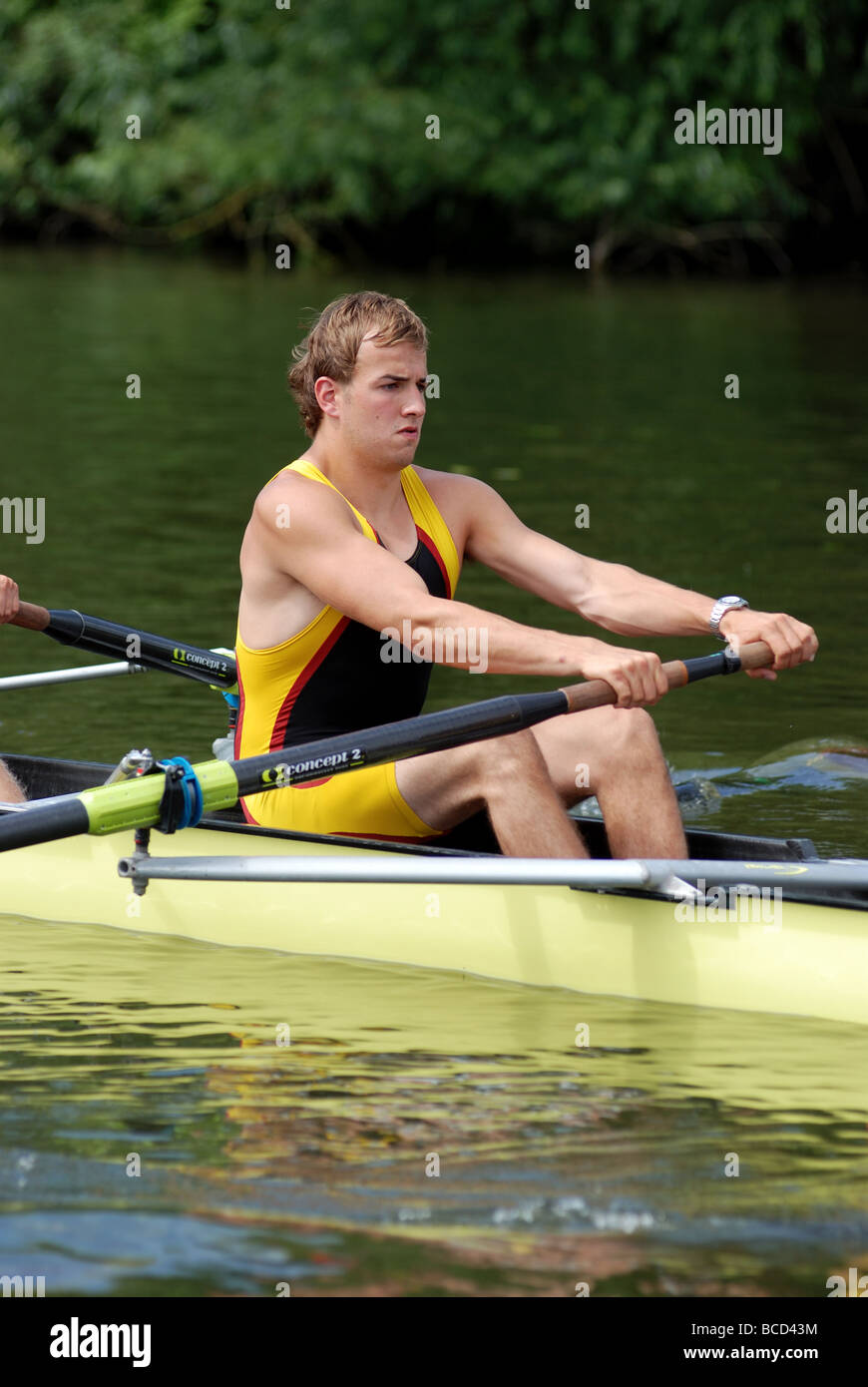 Rower at Henley Royal Regatta, Henley-on-Thames, Oxfordshire, England ...