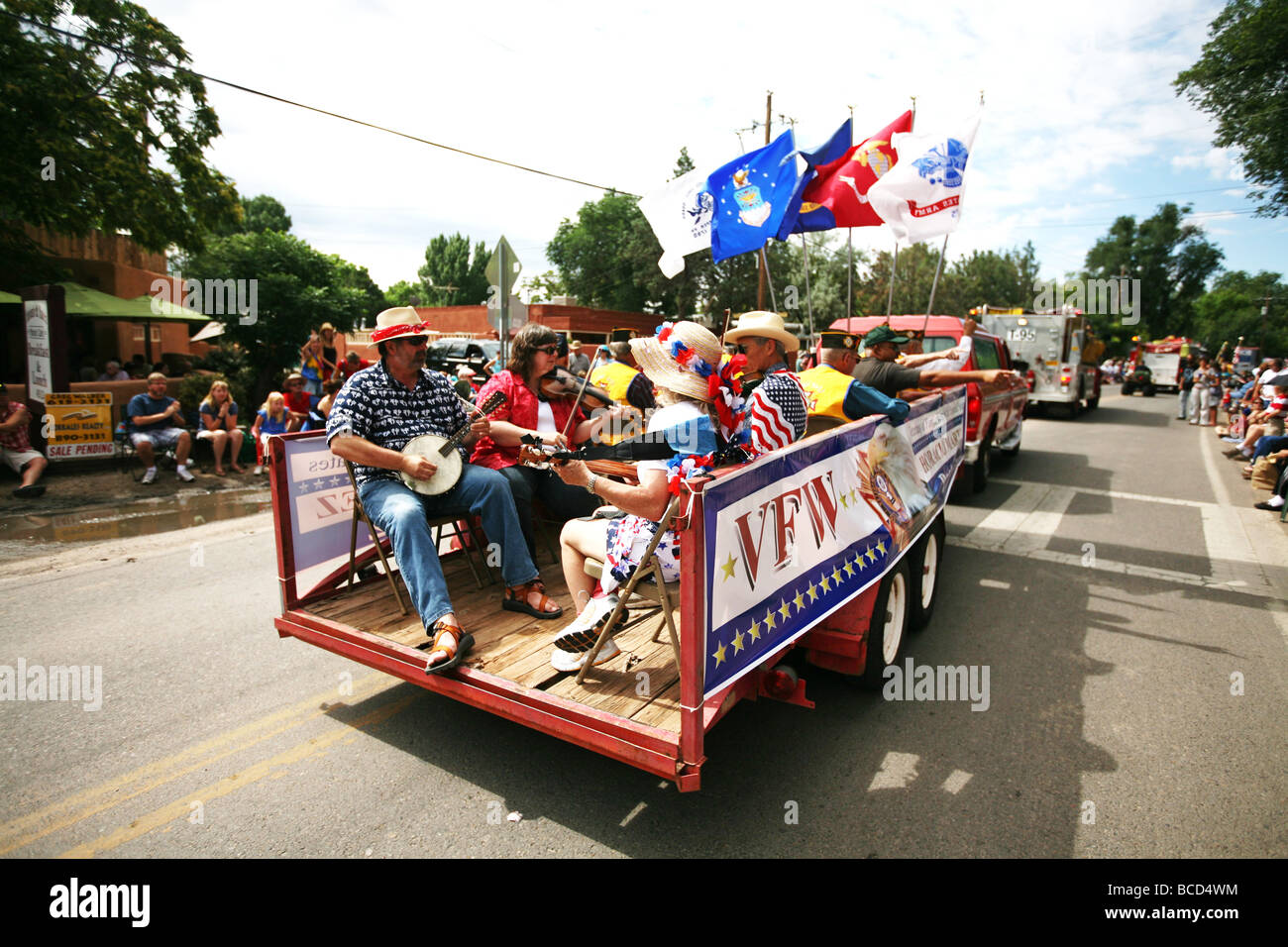 Veterans riding on truck in 4th of July parade Stock Photo - Alamy